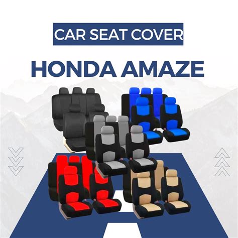Honda Amaze Car Seat Covers Set For 5 Front Seat Back Seat Headrest