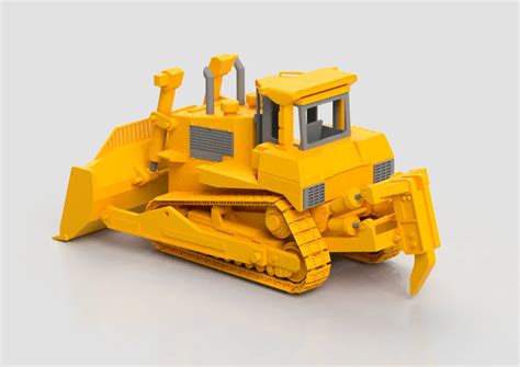 Caterpillar D10 Bulldozer Fully 3d Printable Model Free 3d Print Model Makerworld
