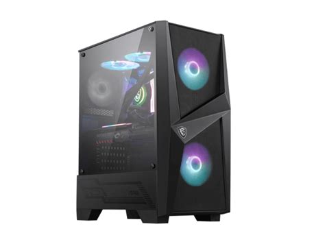 MSI MAG Forge 100R Mid Tower Black Gaming Case Hasoobi