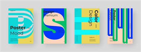 추상적인 기하학적 구성 그림이 있는 포스터 컬렉션입니다 0명에 대한 스톡 벡터 아트 및 기타 이미지 0명 3차원 형태 A4 용지 Istock