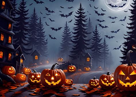 할로윈에 유령 마을 유령 같은 할로윈 귀신 배경 일러스트 및 사진 무료 다운로드 Pngtree