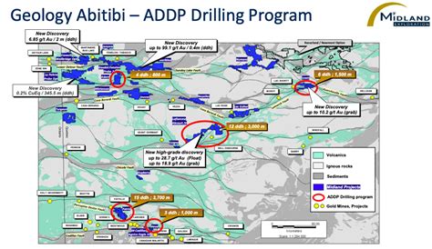 midland exploration starts 10k metre drill program in quebec