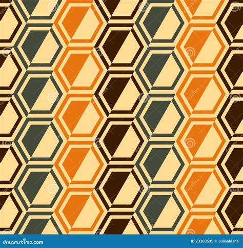 Retro Colors Seamless Pattern With Battlement Curved Lines Repeated