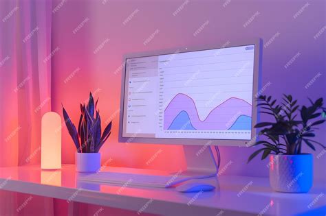 Premium Photo Minimalist Digital Display Showcasing Overlapping Line Charts For Insightful