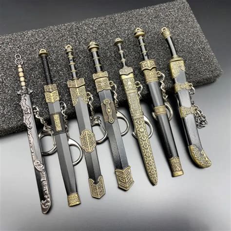 Mini Sword With Sheath China Ancient Sword Zinc Alloy Tang Hengdao Han Sword Weapon Model