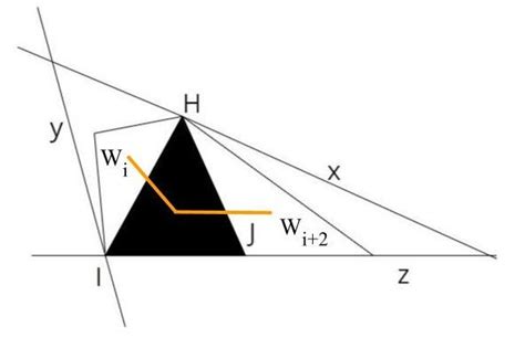 tag k geometry obstacle represented by black triangular cell