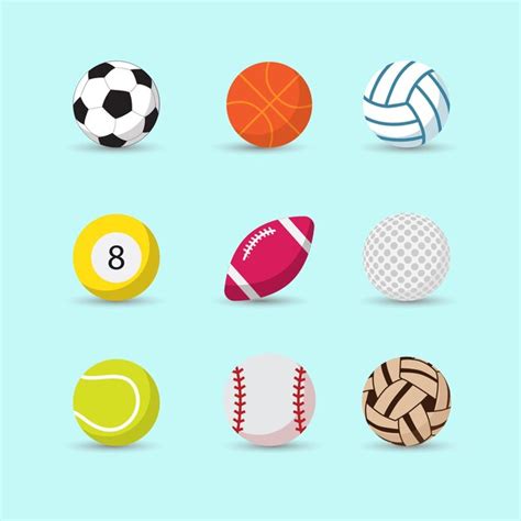 Premium Vector Flat Balls Vector Illustrations