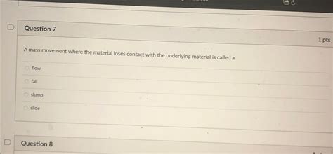 solved question 71ptsa mass movement where the material