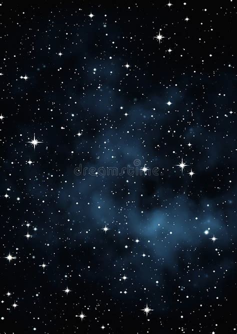 The Night Sky S Spatialism Particles In The Air And Wall Depths Stock
