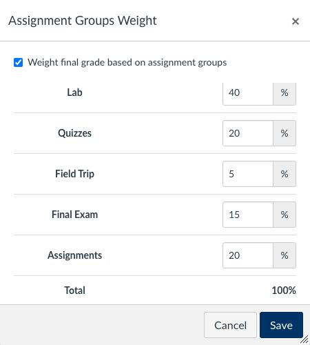 Canvas Assignment Groups Teach Usu