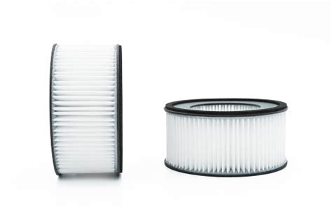 Tampilan Closeup Filter Hepa Terisolasi Pada Latar Belakang Putih Foto Stok Unduh Gambar