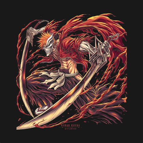 Ichigo Kurosaki Hollow Form Fan Art Ichigo Kurosaki T Shirt Teepublic