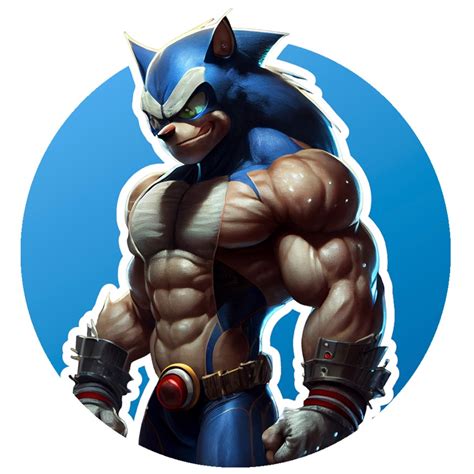 Sticker Cu Sonic Muschi Personaj Iubitori De Desene Animate Joc Video Arici Cu Margini