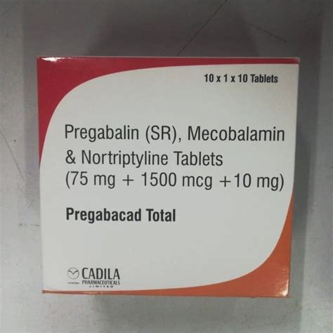 Cadila Pregabacad Total Pregabalin Sr Mecobalamin And Nortriptyline