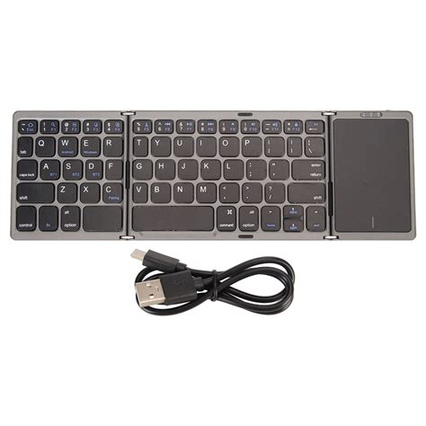 3 Folds Wireless Keyboard With Touchpad Foldable Keyboard For Tablet Pc