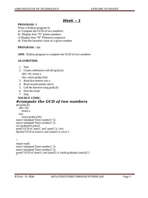 Data Structures Through Python Lab Record 23 24 Iisem Pdf Matrix Mathematics String