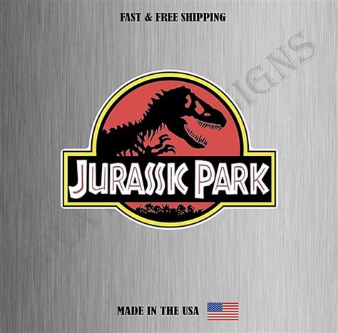 Jurassic Park Logo Vinyl Sticker Decal Window Car Bumper Wall Water