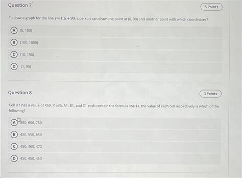 Solved Question PointsTo Draw A Graph For The Line Chegg