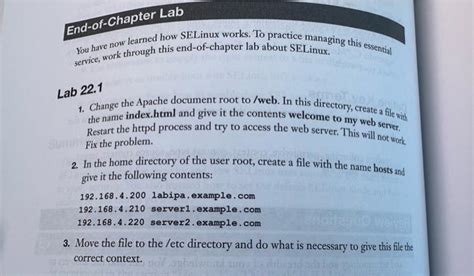 Solved Lab 22 1 1 Change The Apache Document Root To Web Chegg Com