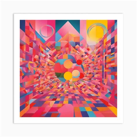 Abstract Suprematism Op Art 16 Art Print By Aipixfuture Fy