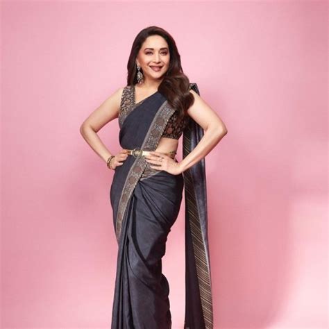 On Madhuri Dixits Birthday Take A Look At Her Best Sari Moments