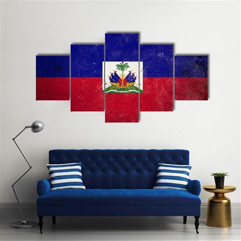 Order The Flag Of Haiti Abstract Canvas Art Wall Decor From