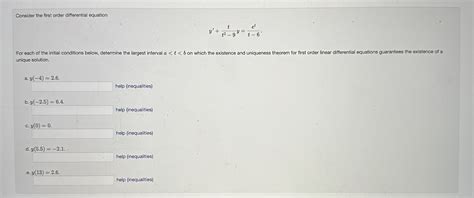 Solved Consider The First Order Differential Chegg