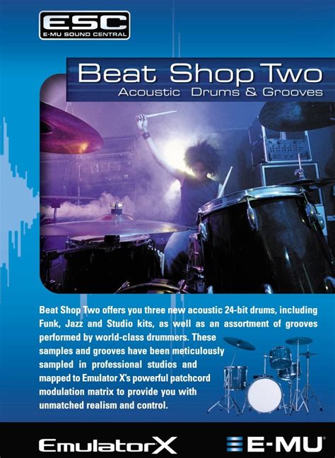 emu beat shop 2 drum sounds cdrom zzounds