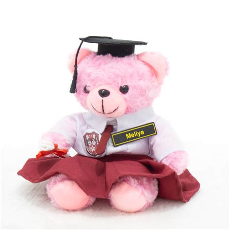 Jual Boneka Wisuda Teddy Bear Pink Sd Cewek Kado Wisudaku