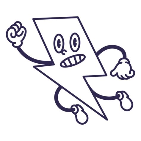 Playful Lightning Bolt Character Design Png And Svg Design For T Shirts Playful Lightning Bolt Character Design Png And Svg Design For T Shirts