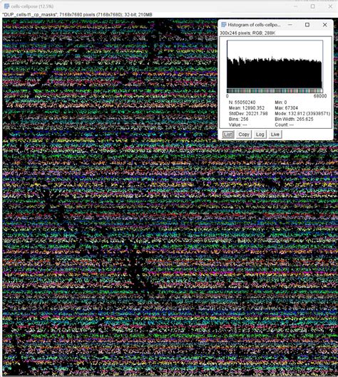 cellpose fiji wrapper maximum number of labels usage and issues