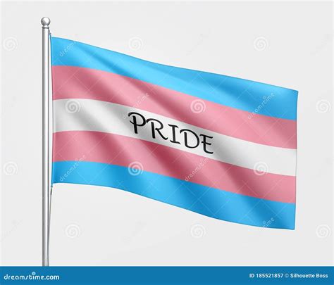 Pride Word Text On The Transgender Flag In Trans Colors Blue Pink And Purple Stock Image