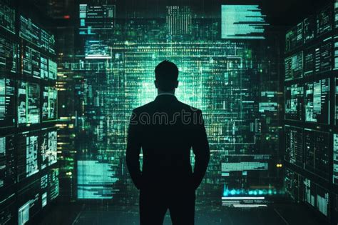 Businessman Analyzing Data Flow Using Artificial Intelligence Stock Image Image Of Innovation