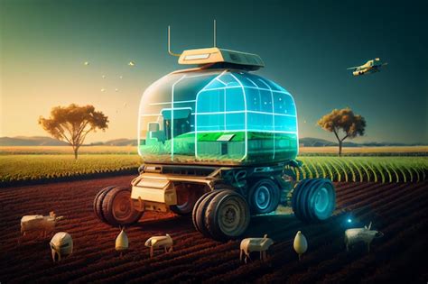 Premium Ai Image Agriculture Robotic And Autonomous Car