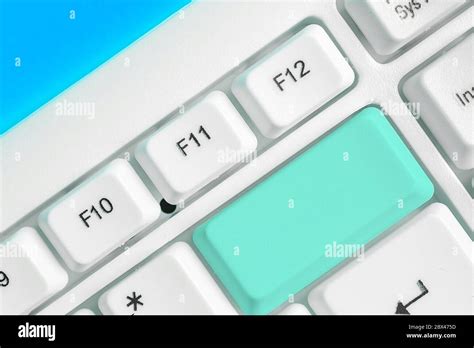 Pc Keyboard Key With Empty Note Paper Above Copy Space Stock Photo Alamy