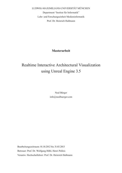 Pdf Realtime Interactive Architectural Visualization Using Unreal