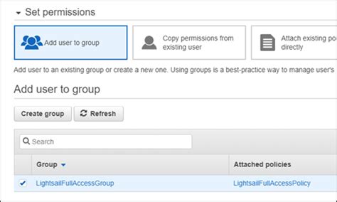 Grant Lightsail Access For An Iam User Amazon Lightsail