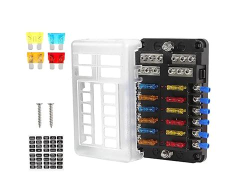 Upgraded Way Fuse Block Box With Thumbscrew And LED Indicator Circuit Blade Fuse Box