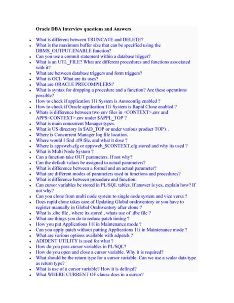 Oracle Dba Faq Pdf