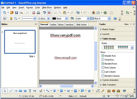 How To Print Openoffice Impress To Pdf File Verypdf Knowledge Base