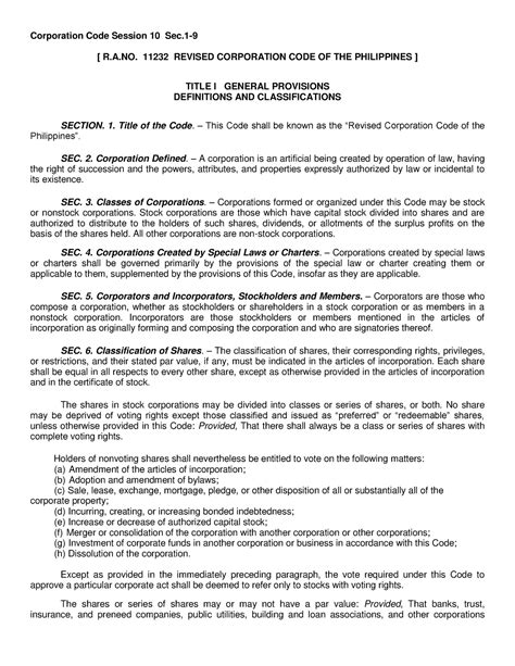 Rccp Compilation Sec Corporation Code Session 10 Sec Ra 11232