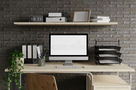 Minimalist Workspace With A Laptop Mockup On A Table In A Minimal