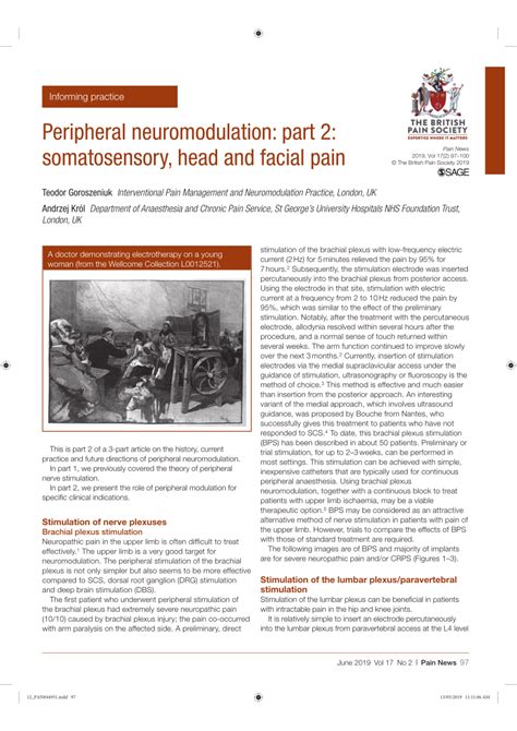 Pdf Peripheral Neuromodulation Part 2