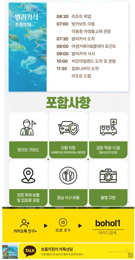 보홀 호핑투어 보홀여행일정 필리핀섬 발리카삭 And 버진아일랜드 네이버 블로그