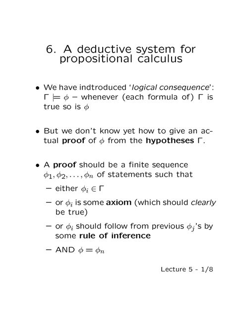 Deductive System Lecture Notes Maths Docsity