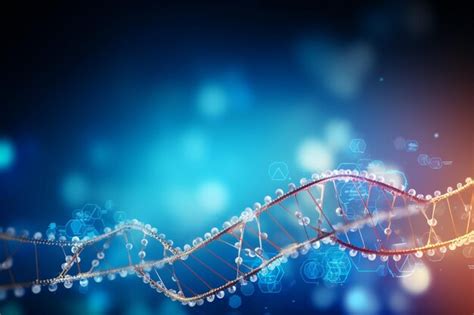 Premium Photo DNA Digital Code With Science Glow And Nano Tech Background