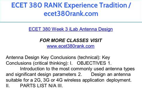 Ecet 380 Rank Experience Tradition Ppt Download