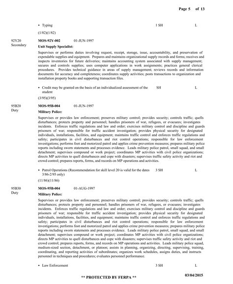 My Joint Service Transcript JST Army PDF