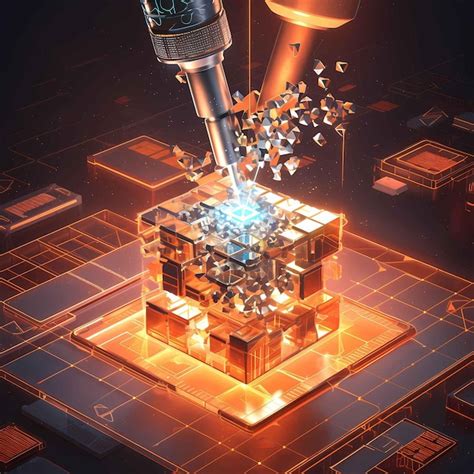 Premium Photo Advanced Quantum Computing Technology Concept In Futuristic Visualization