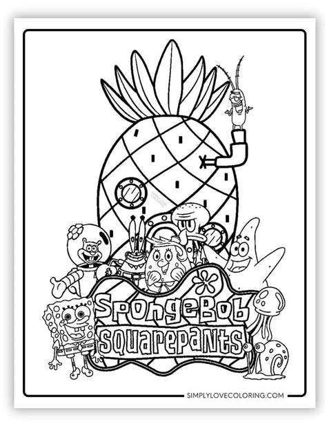 Spongebob Characters Free Coloring Pages 2025